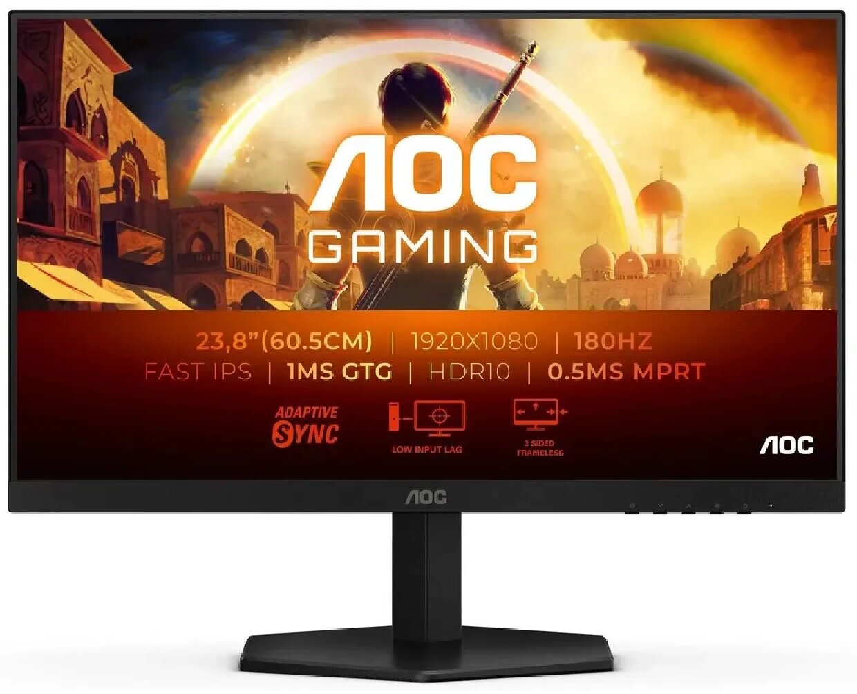 Игровой монитор AOC 24G4HX 23", IPS, 1920х1080, 200 Гц, черный