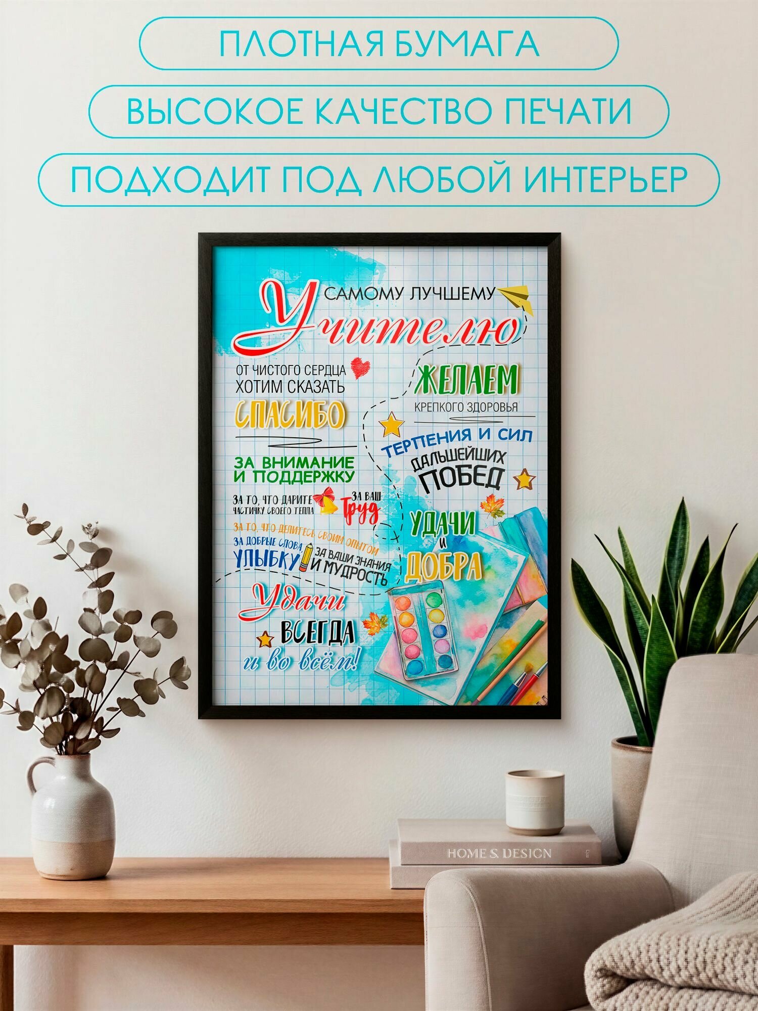 Постер А3 для интерьера учителю — фото 1