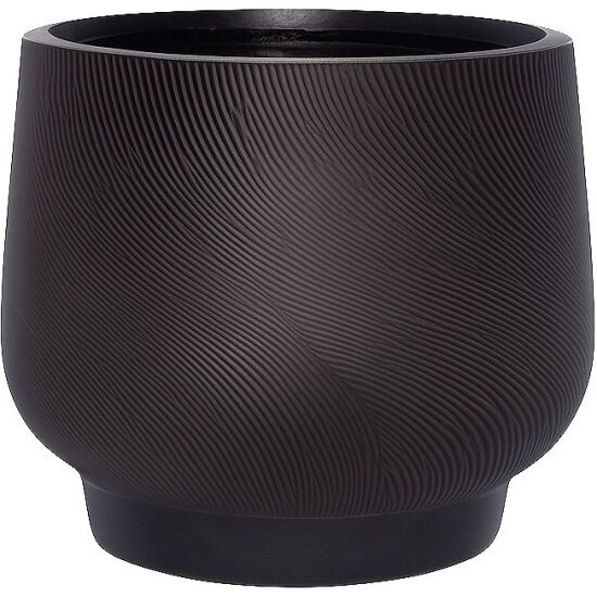 Кашпо Idealist Lite Idealist Лира, черное, Д24 В21 см (LIR24-BLK)