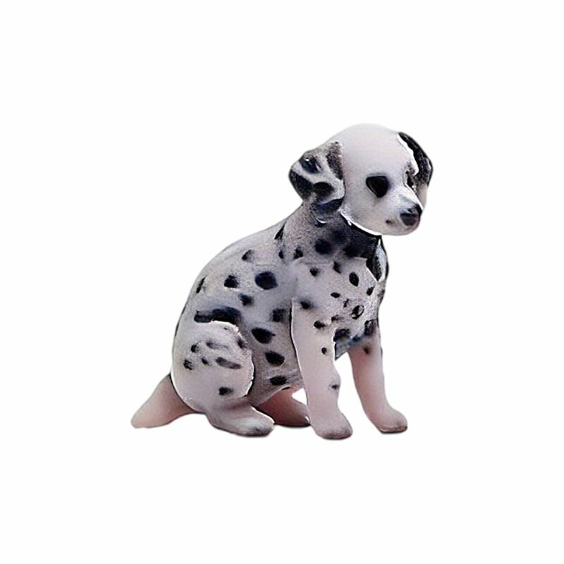 (1 шт.) Миниатюрная фигурка 1:64 сидящий далматинец