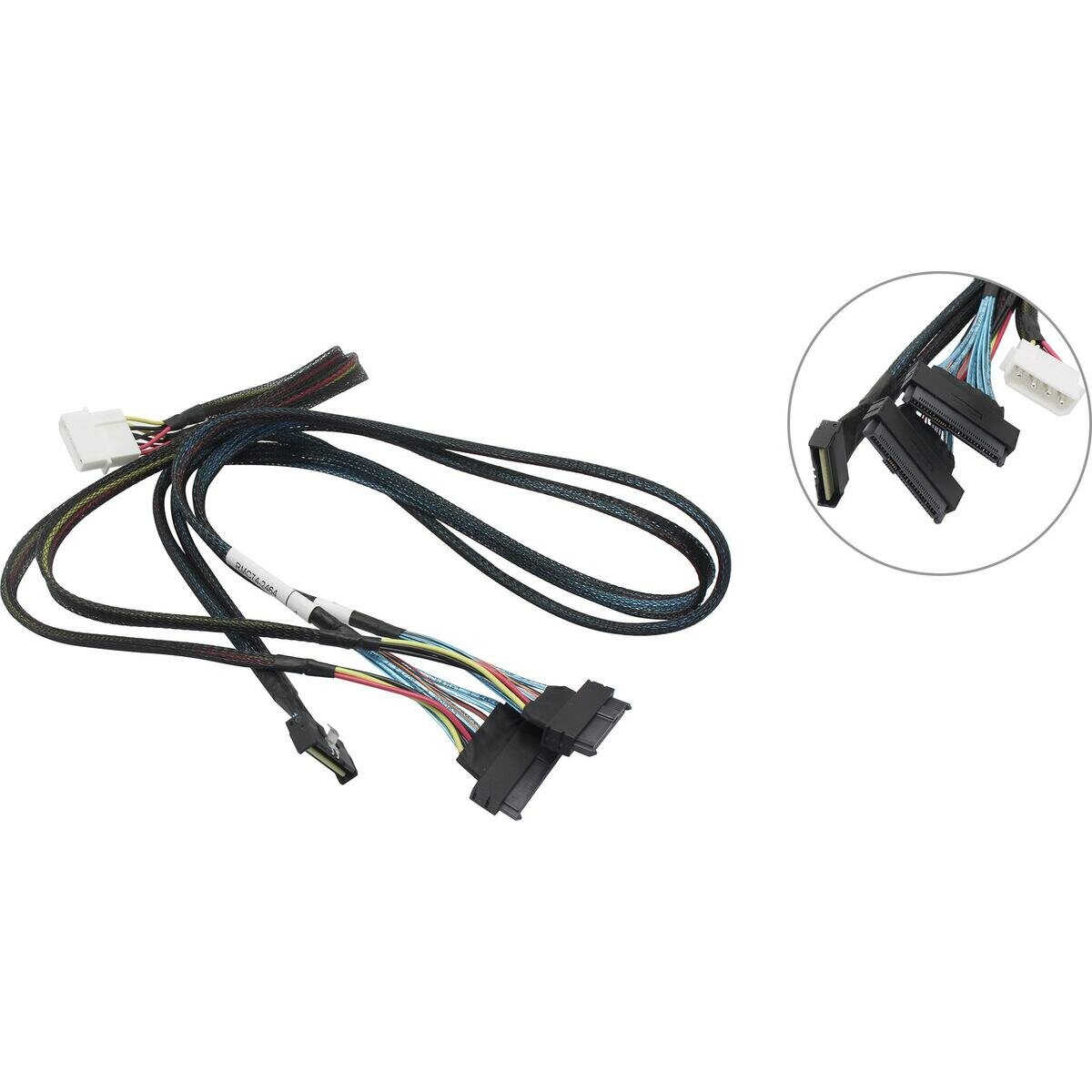 Amphenol Кабель MCIO x8->2xSFF-8639