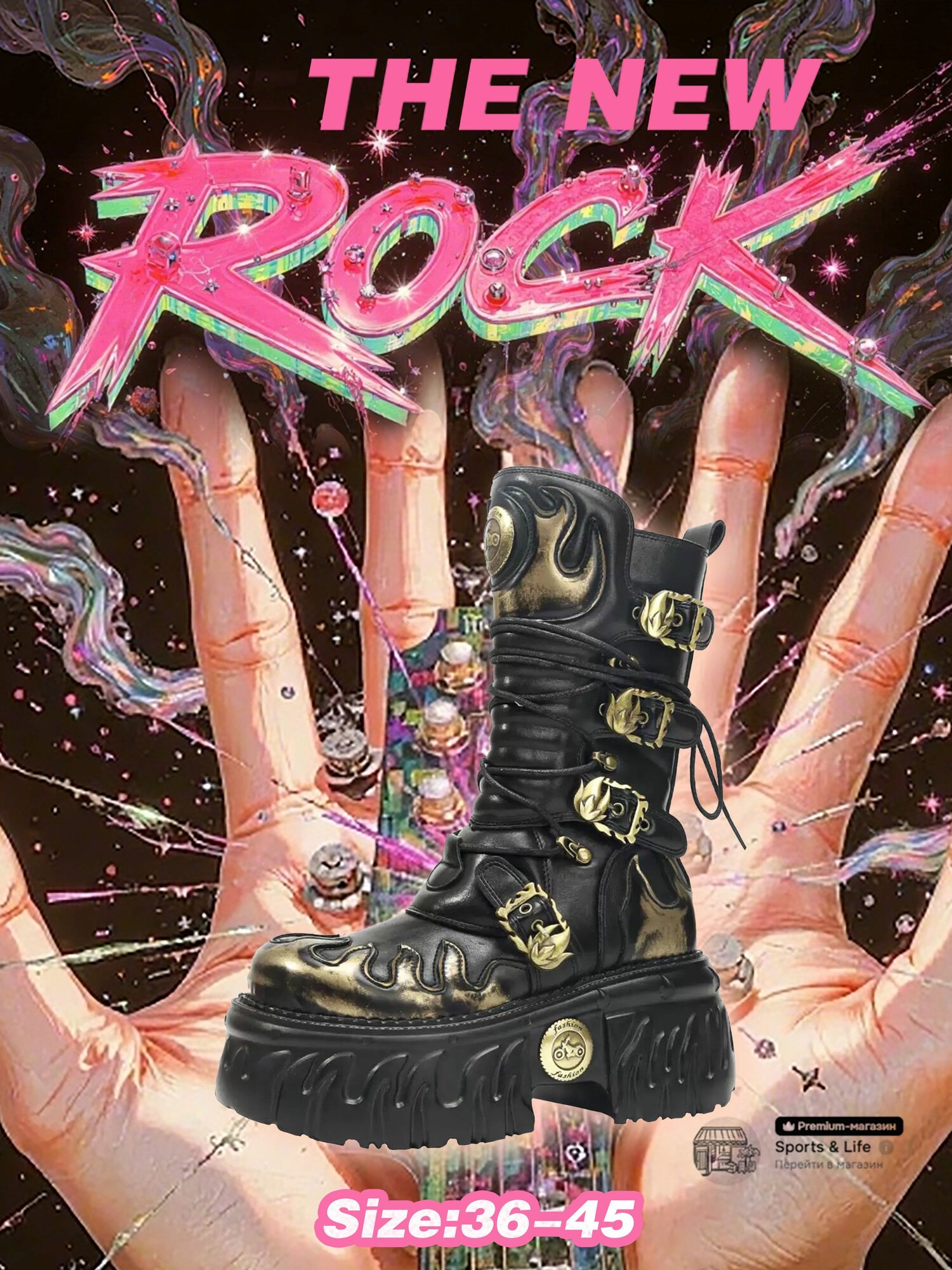 Ботинки New Rock New Rock — фото 1