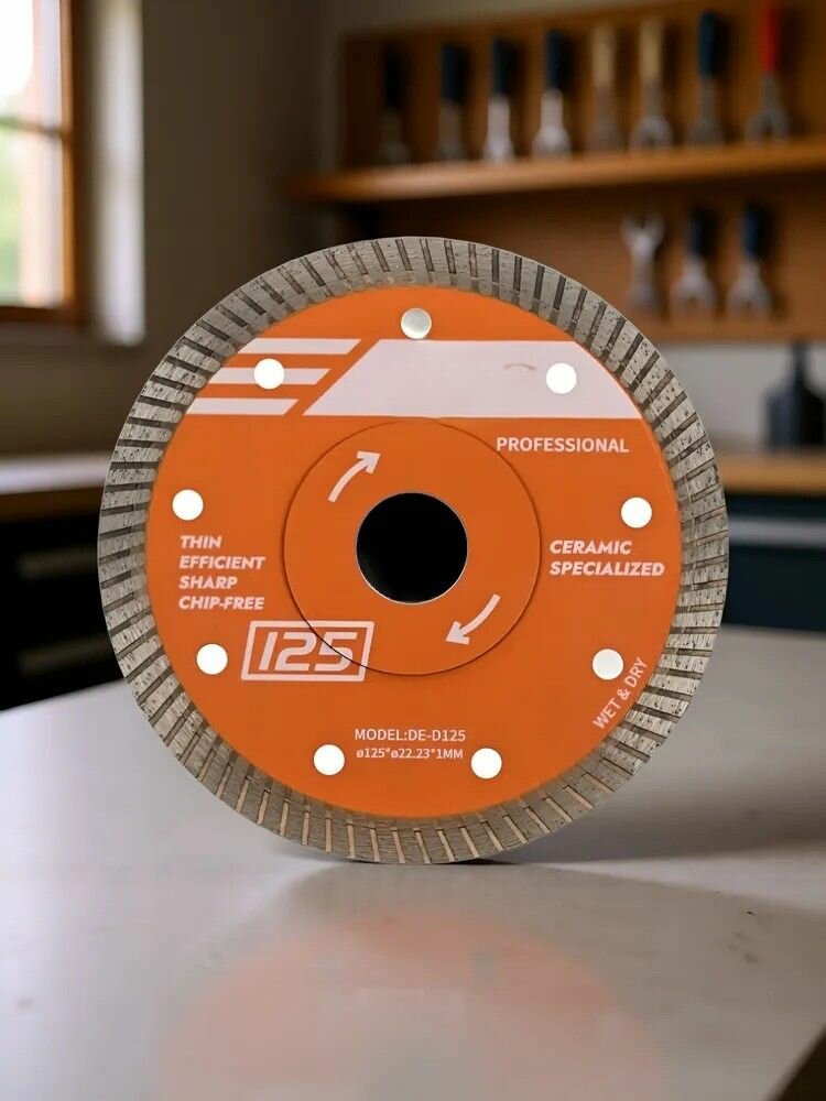 Алмазный диск Tiler D125x22.23x1мм , для сухой и мокрой резки, для УШМ и плиткорезов