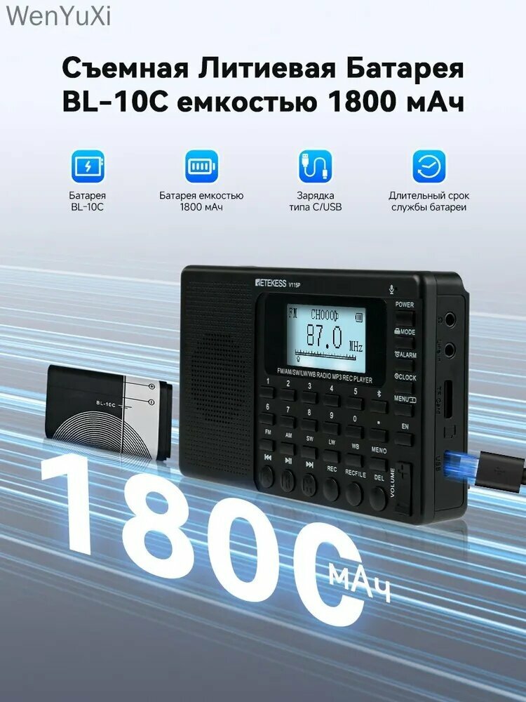 Магнитола, черный — фото 1