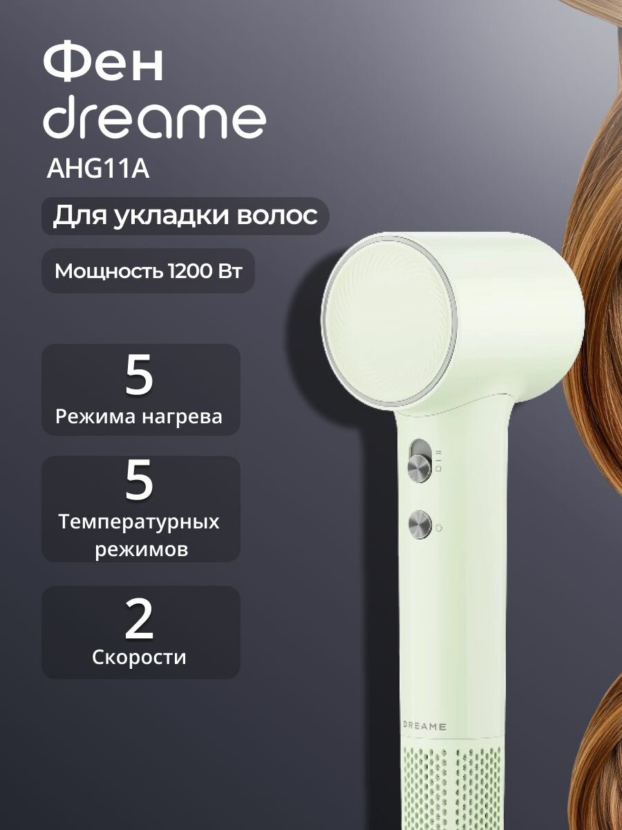 Фен Dreame Нairdryer Mini Green (AHG11A)