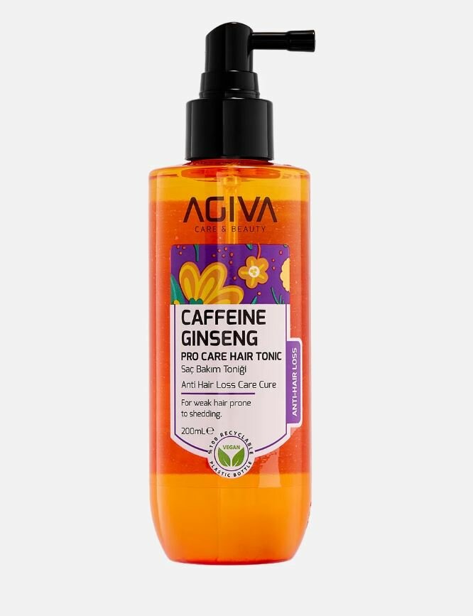 Тоник AGİVA для волос, склонных к выпадению, Caffeine Ginseng Pro Care, 200 мл