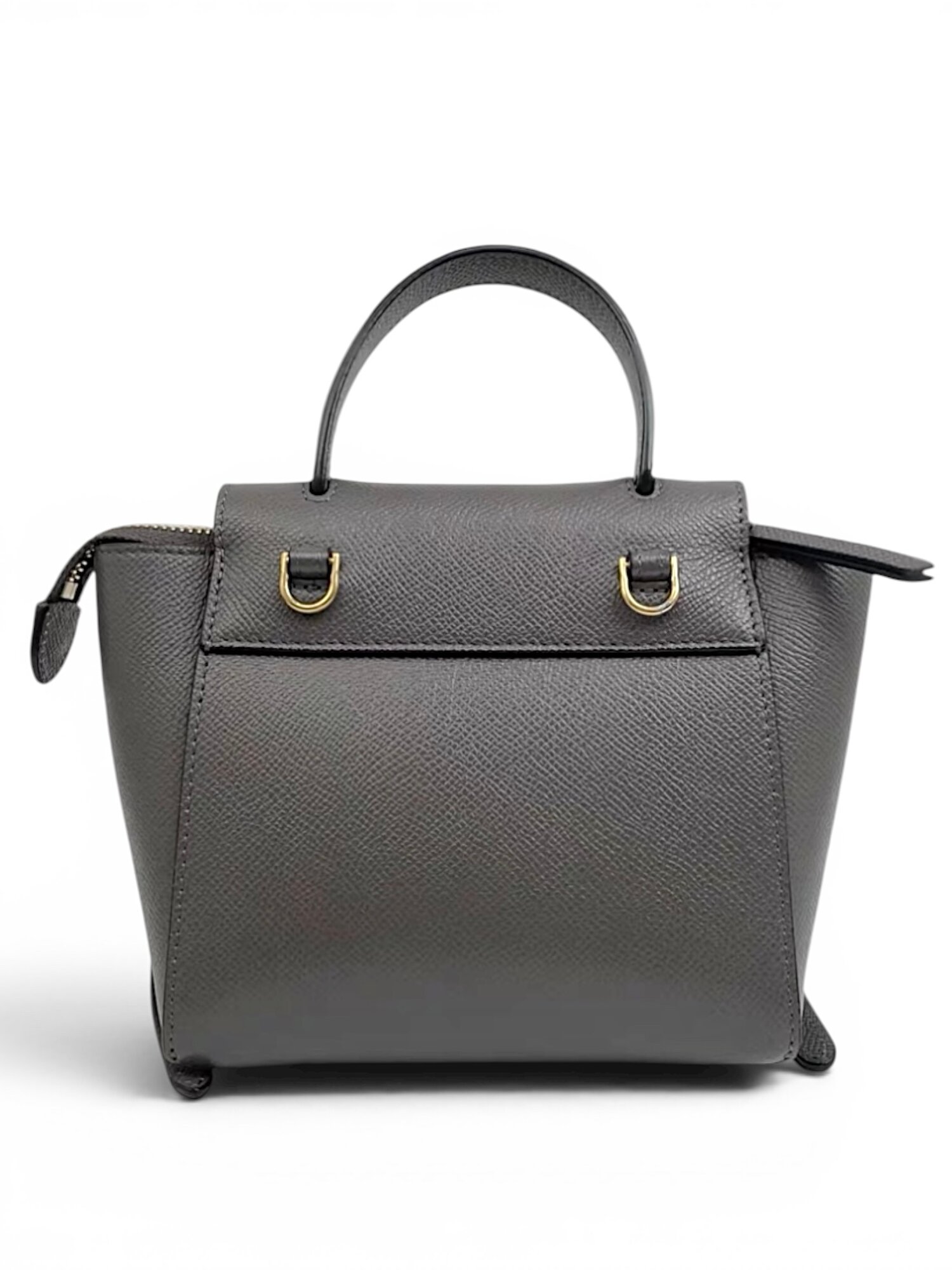 Сумка тоут CELINE Belt Pico, фактура зернистая, серый — фото 1