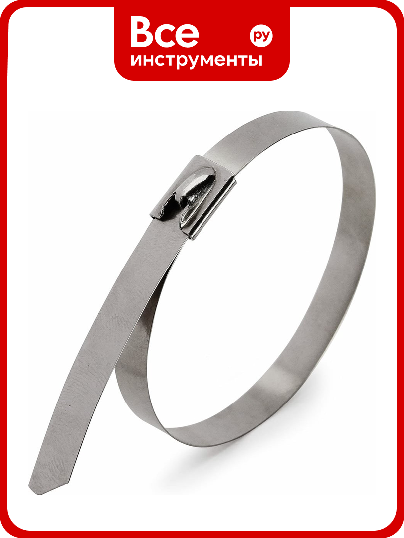 Стальные стяжки FORTISFLEX СКС 304 12х1000 74736, из нержавеющей стали, выдерживают экстремальные температуры