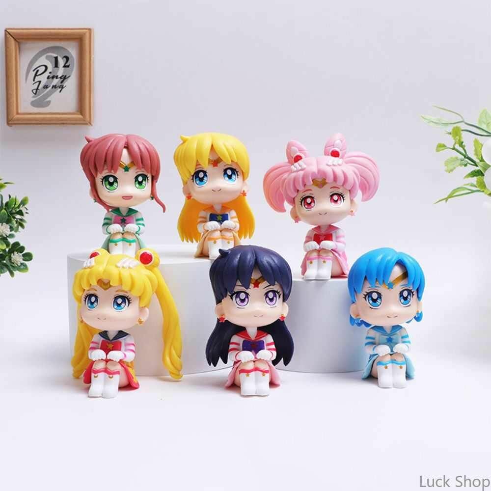 Sailor Moon Красивая девочка, кукла, игрушки, 6 украшений, скульптуры ручной работы