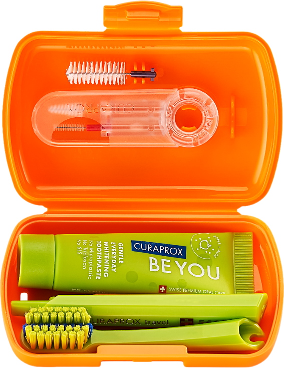 CURAPROX Дорожный набор "Орто" оранжевый Ortho Travel Set Orange 50ml
