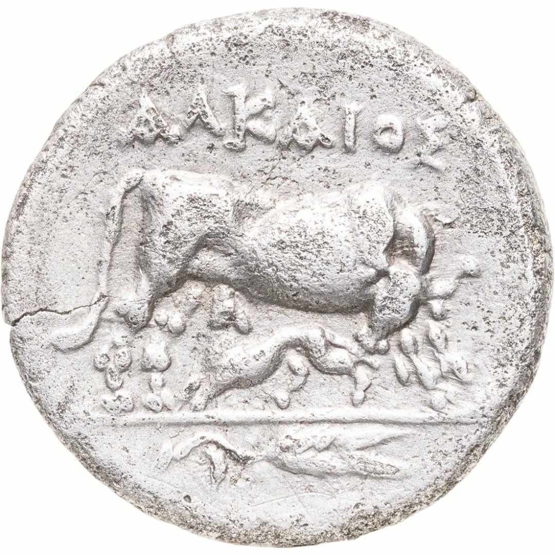 Иллирия, Диррахий, 275/210-48 годы до Р Х , Драхма , Серебро, в сохранности VF