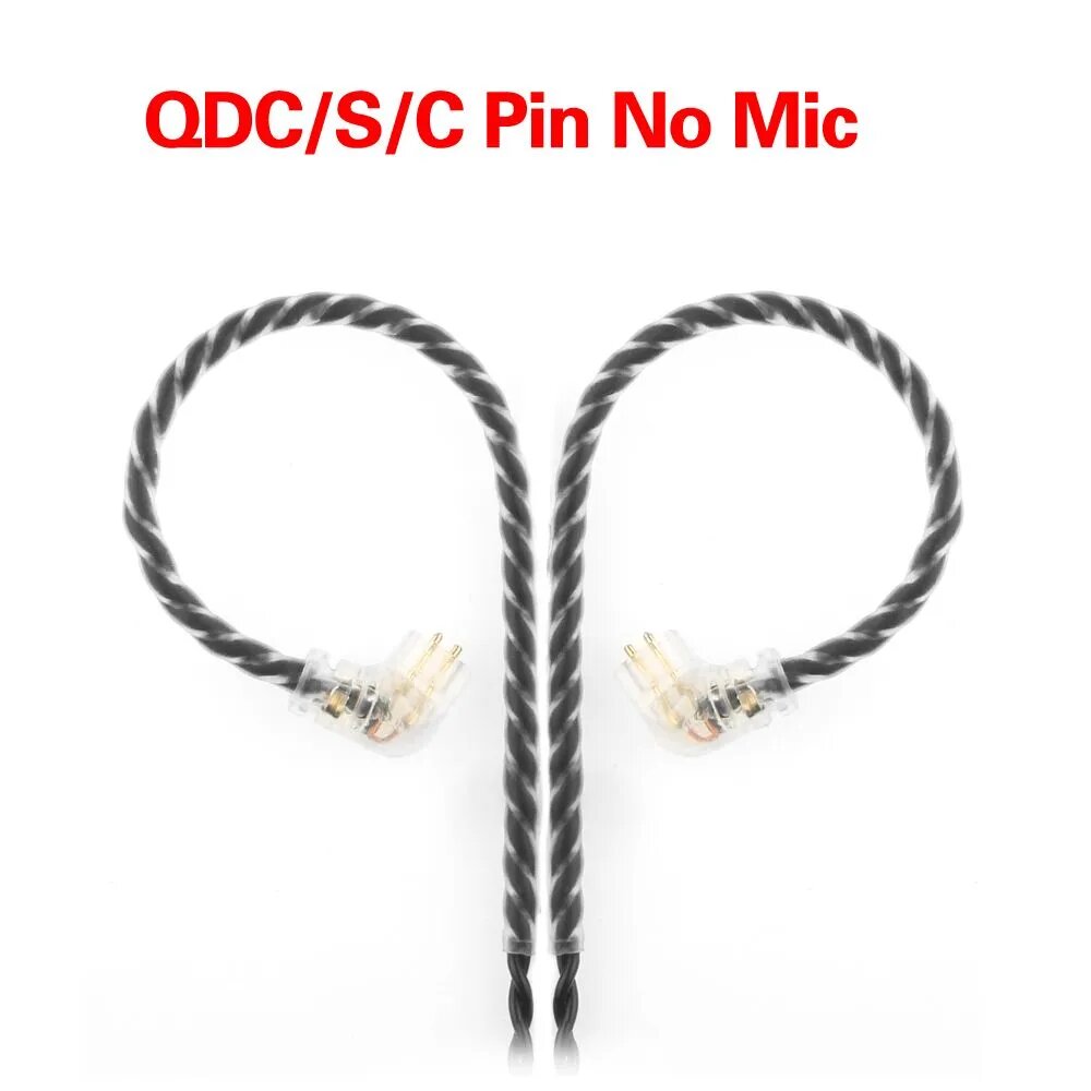 Кабель для наушников TRN QDC/S/ C Pin, модернизированный провод для наушников 3,5 мм с микрофоном/без микрофона, линейка наушников для гарнитур KZ ZSN EDX PRO Castor D-Fi EDA TRN MT1 TANGZU WANER SG