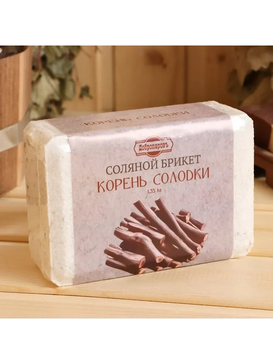 Натуральный брикет для ванн и сауны с корнем солодки