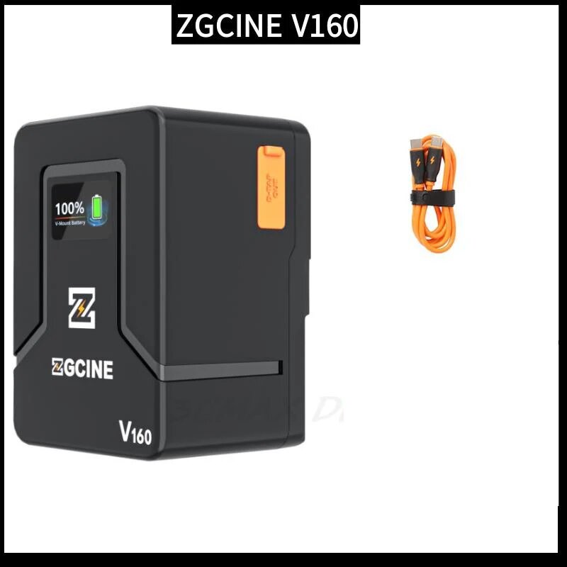 ZGCINE ZG-V160 9600mAh Mini V-Mount Battery 142Wh 14.8V PD USB-C 100W Charger with D-TAP BP USB-C USB-A OutputFor camera DSLR