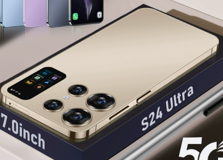Мобильный телефон S24 Ultra с экраном 7,0 дюймов, на базе Android 13, 16/1Т, цзолотойEU