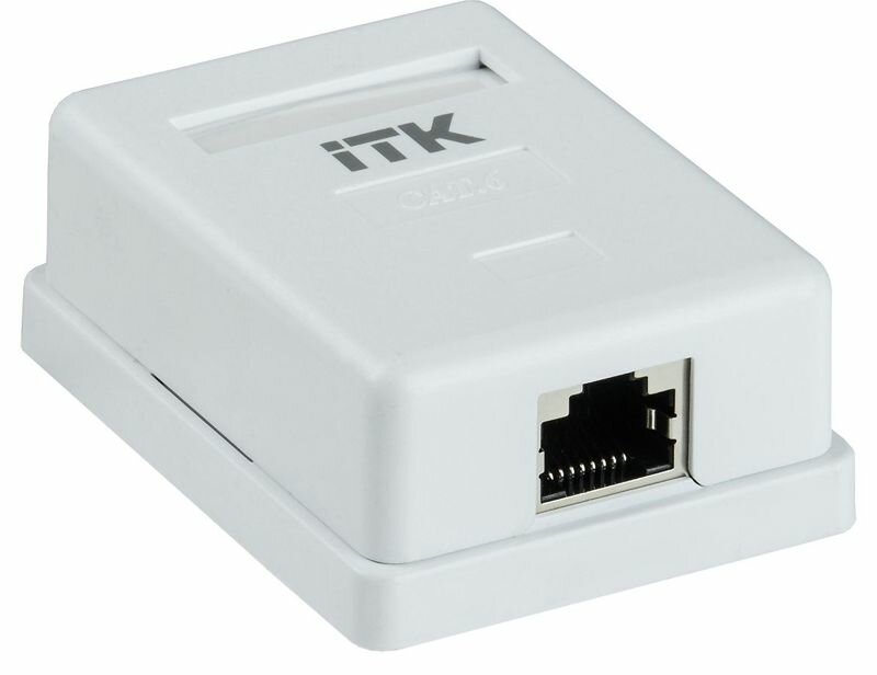 Розетка компьютерная 1-м ОП RJ45 кат.6 FTP ITK CS2-1C06F-12