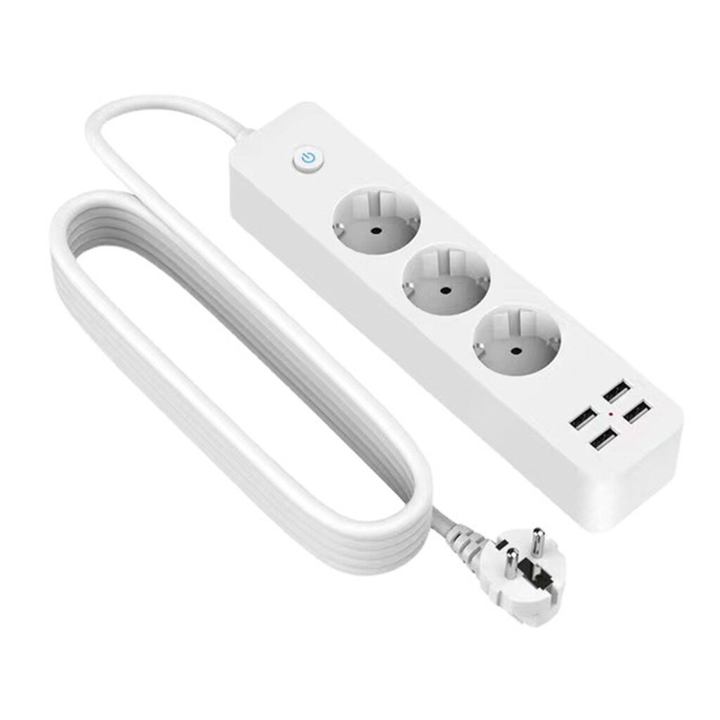 Зарядная Станция для нескольких устройств с 4 USB-портами и 150-сантиметровым шнуром
