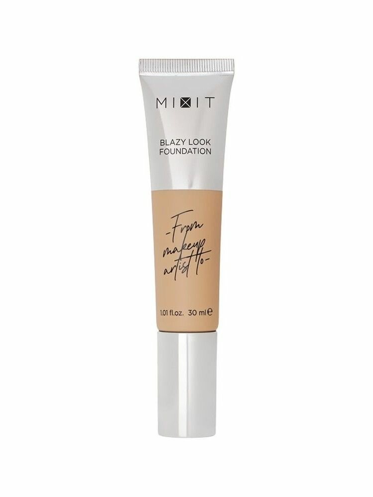 Основа тональная для лица MIXIT BLAZY LOOK FOUNDATION с эффектом сияния тон 05 Camel