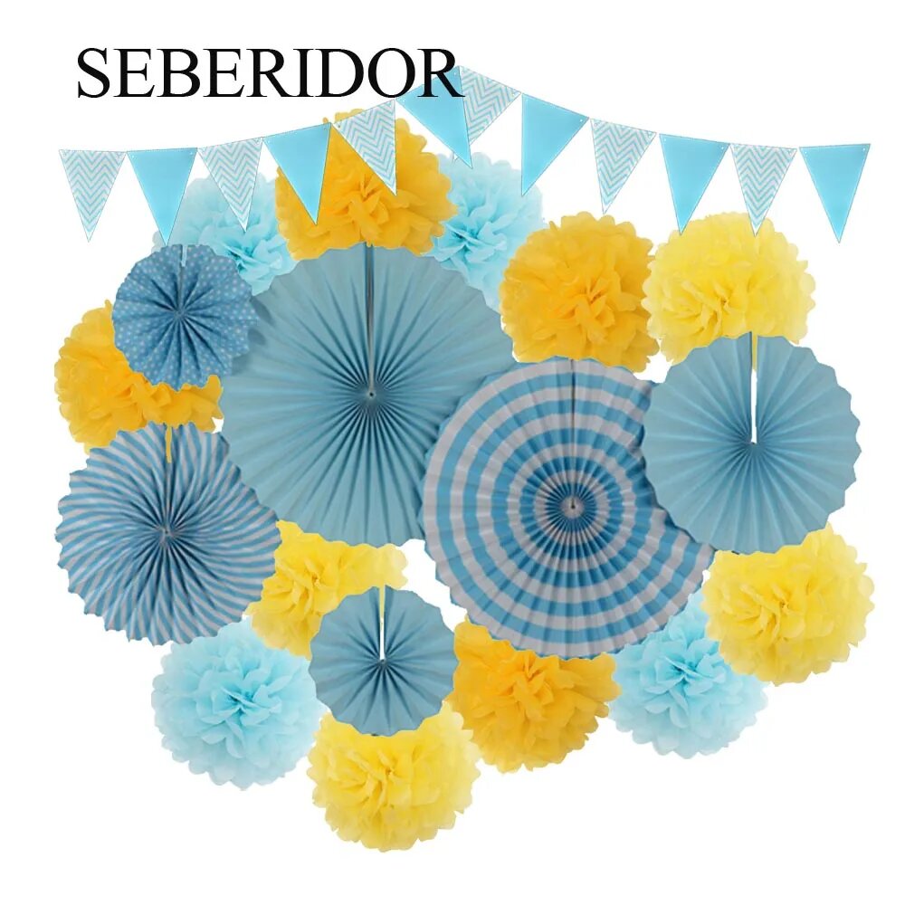 Набор бумажных вееров SEBERIDOR 19 шт.