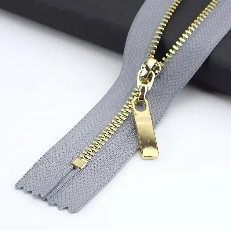 Молния металлическая 3# AP393-GrayGold, 15 см, 3 шт
