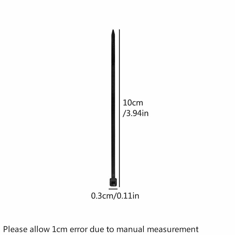 Нейлоновые самозатягивающиеся кабельные стяжки bk1.9x100mm100pcs