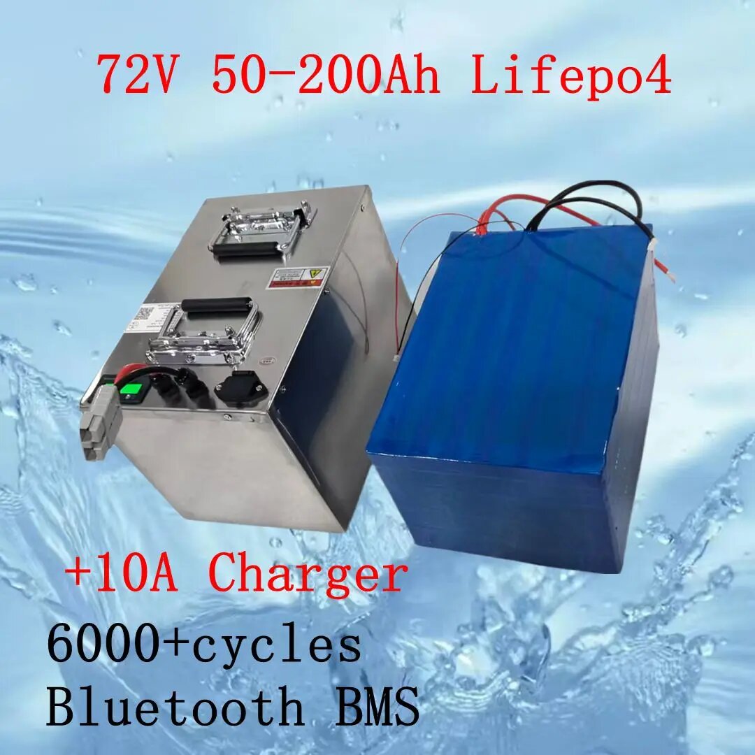 DIXSG LiFePO4 72В литиевая батарея 50-200Ач для скутера 72V 180Ah Bluetooth