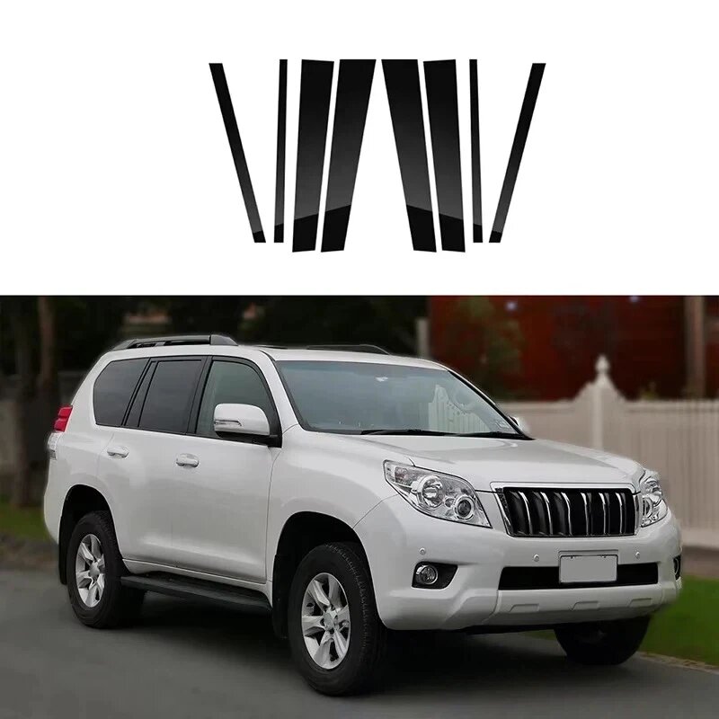 Для Land Cruiser Prado Dominant Prado 2003-2024 оконная декоративная дверная Белый, 2010-2023 8 PCS