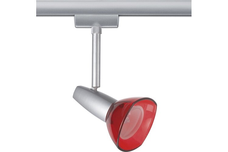 Cвет-к для системы U-RAIL Barelli 1x50W GZ10 230V титан/красный прозр