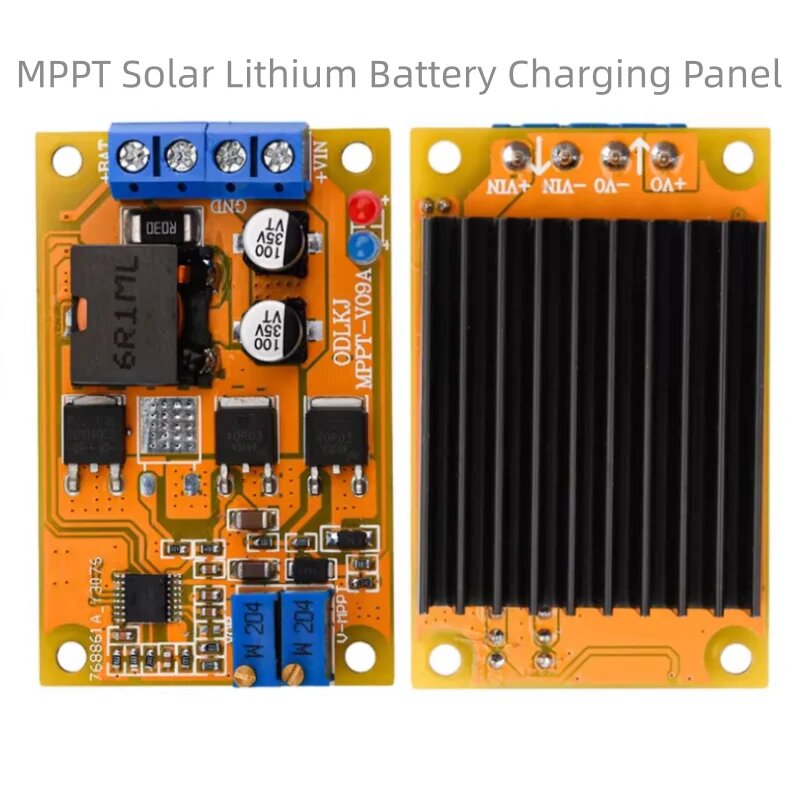 MPPT контроллер заряда солнечных батарей 100W DC8-28V 5A/6A 9V/12V/24V 6A