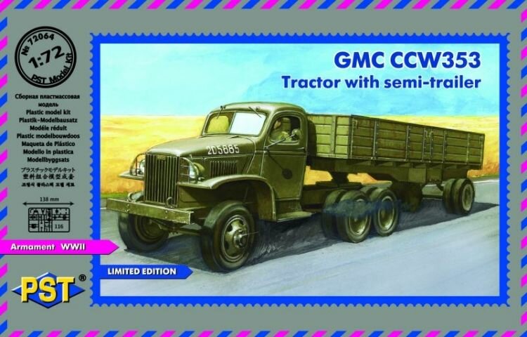 GMC CCW353 с полуприцепом (1:72) PST 72064