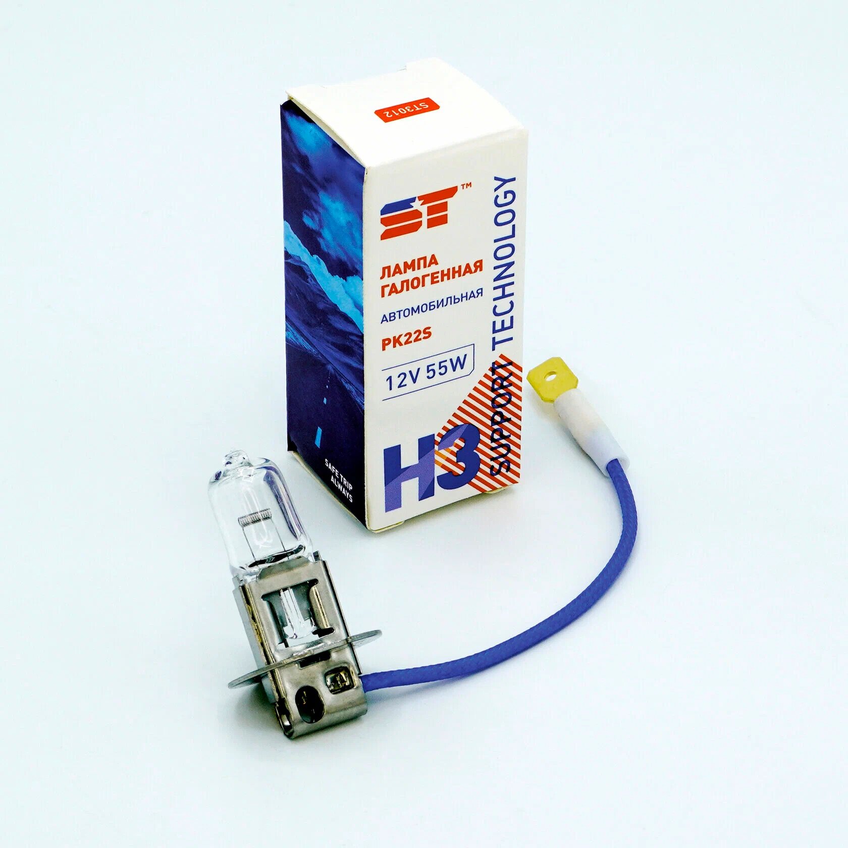 Лампа автомобильная галогенная на п/туманные фары 12 В H3 55 Вт; Support Technology (ST)