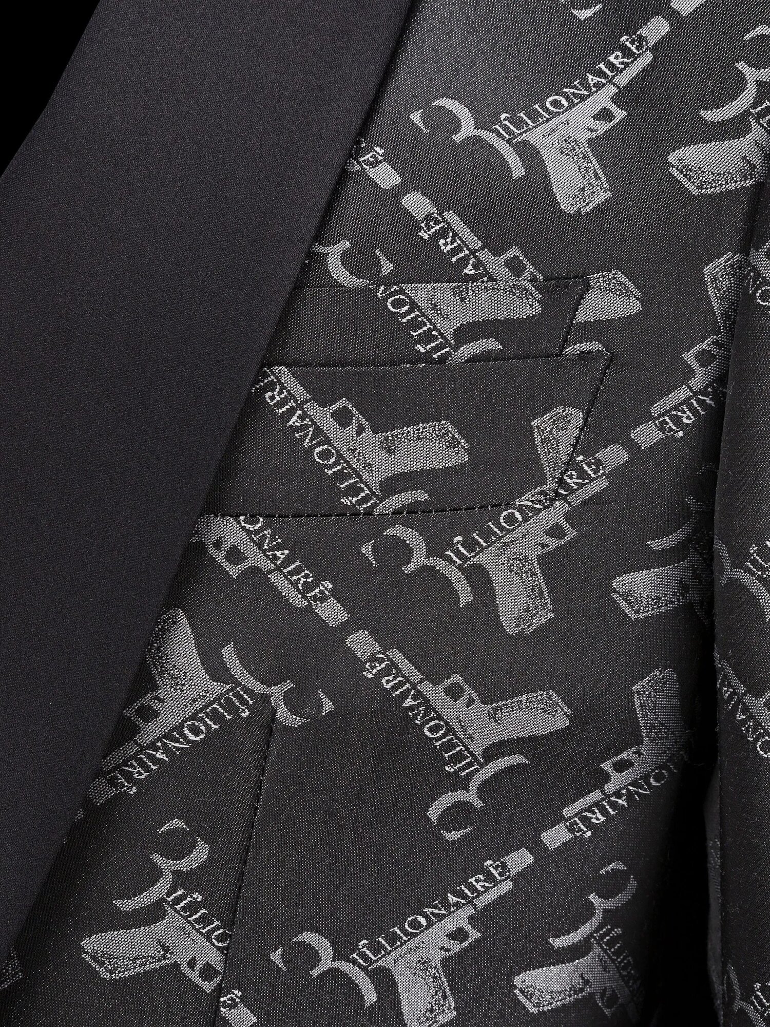 Куртка Billionaire Robin jacquard-logo blazer, размер 50, black/black — фото 1