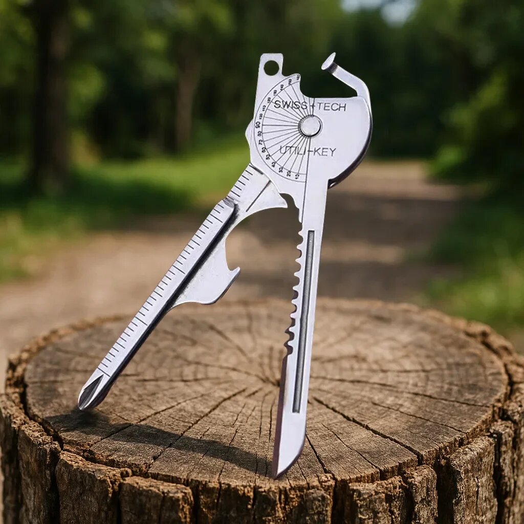 Многофункциональный инструмент Utili-Key 6 в 1 из нержавеющей стали 02-8-in-1