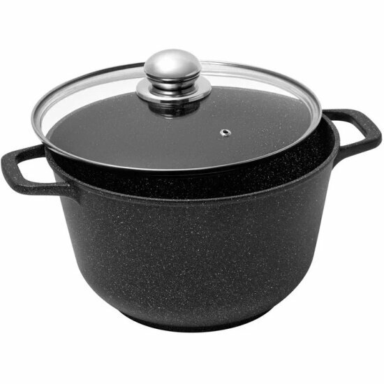 Казан Panairo "Coolipan Black" 5 л. с крышкой (COOL. BL-KAZ-5-AL-K. Chr)