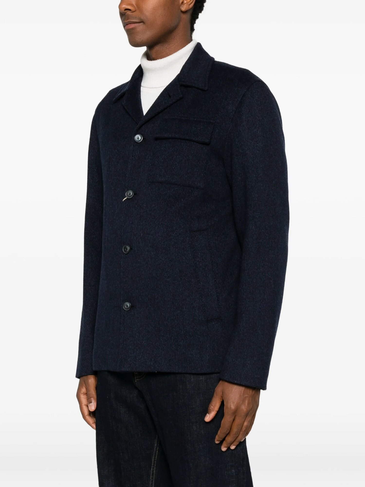 Куртка Herno Chest flap-pocket button-up jacket, размер 48, blue — фото 1