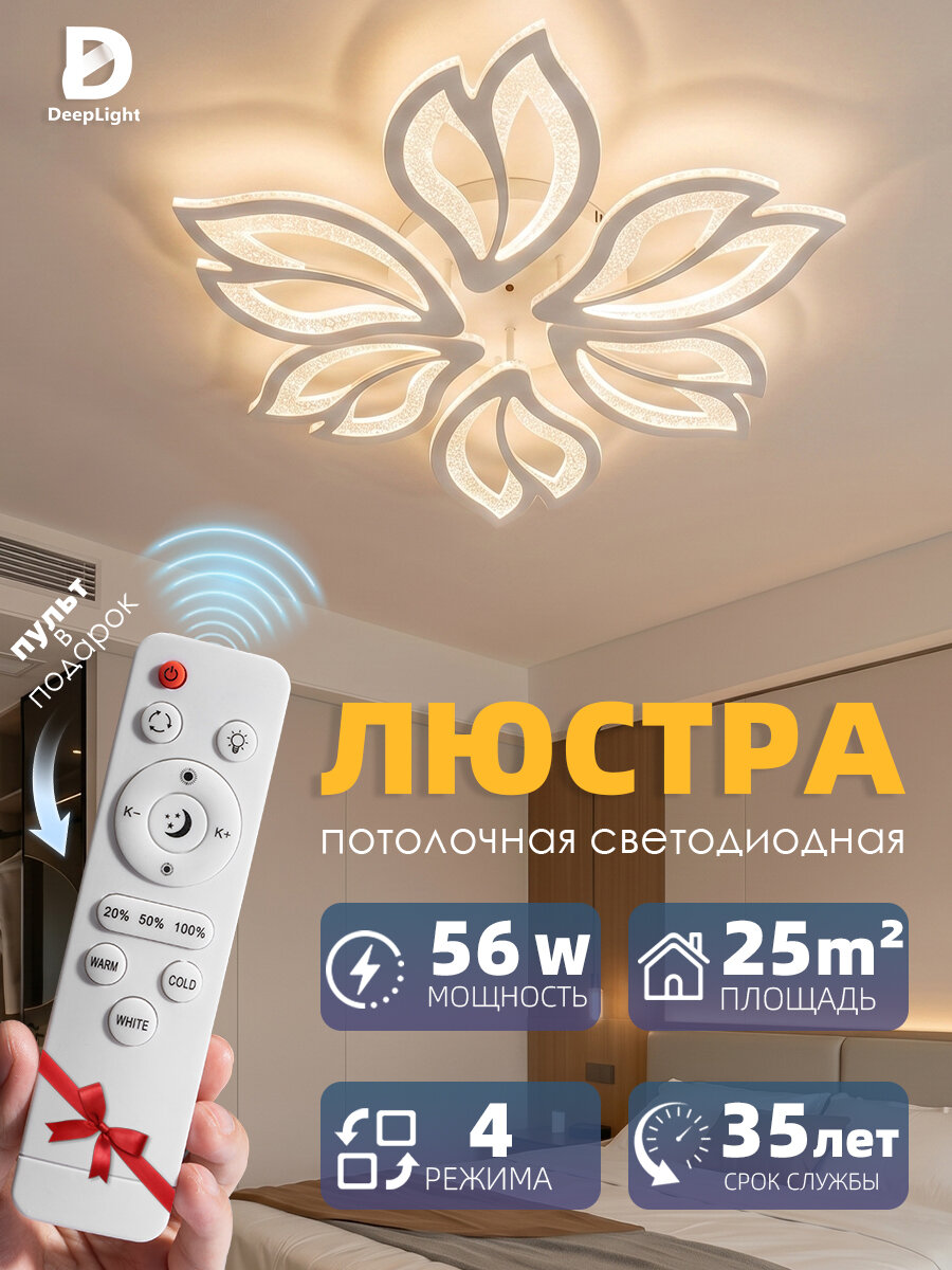 Светодиодная люстра на потолок 38W
