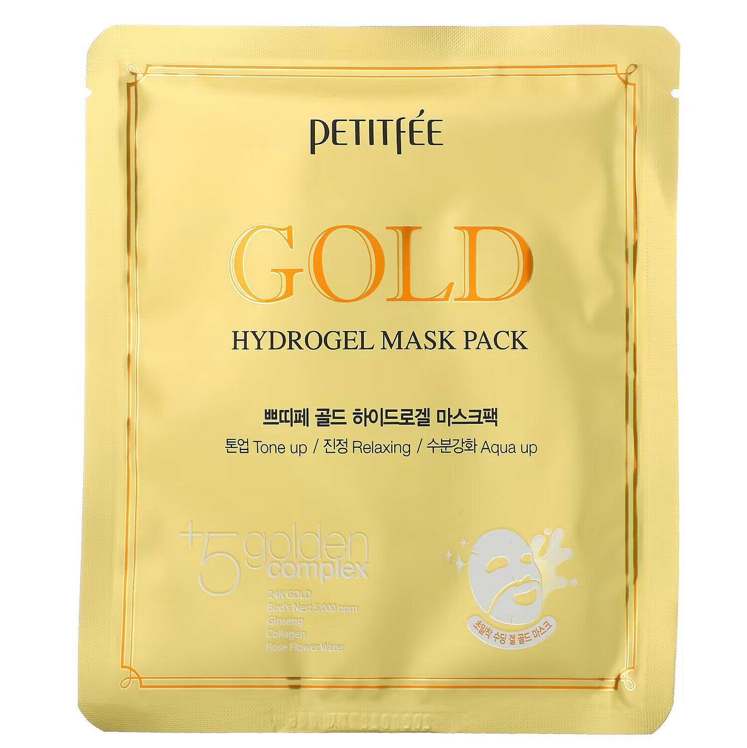 Гидрогелевая маска для лица Petitfee Gold Hydrogel Mask Pack 32 г