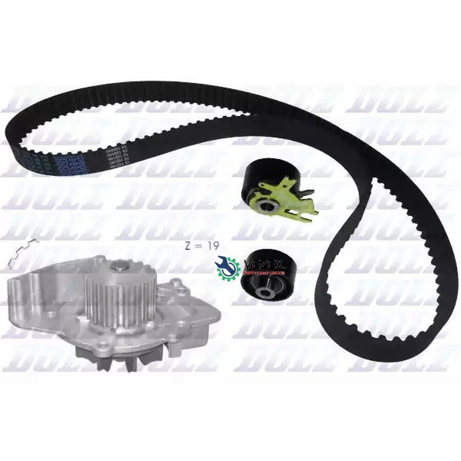 DOLZ KD038 Комплект ГРМ с насосом PEUGEOT EXPERT TEPEE 2.0HDi 07- KD038