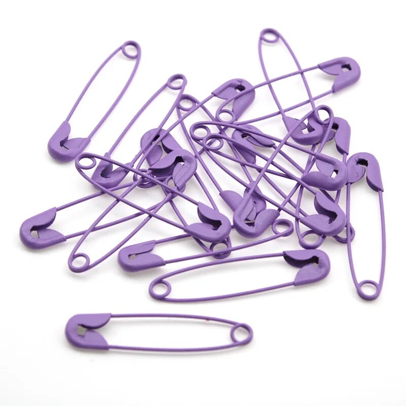 Булавки AUSHIYA 50 шт, 30 мм, разноцветные, металлические Фиолетовый, light purple