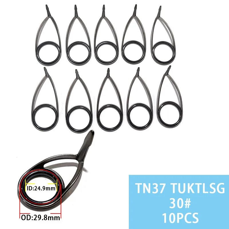 Направляющие для удочек TN37 TUKTLSG 30#, 10 шт.