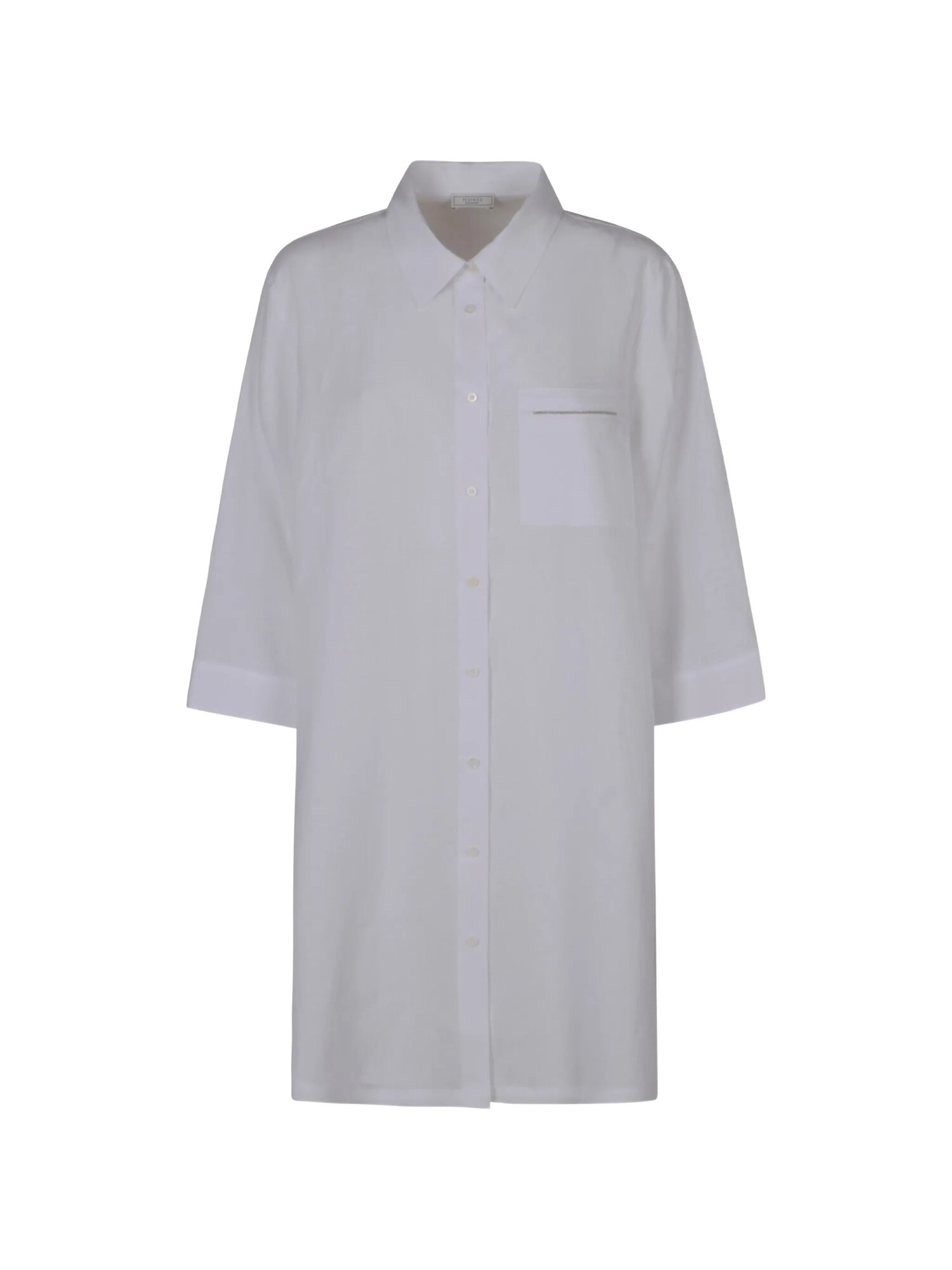 Рубашка Embellished-pocket three-quarter-sleeve shirt