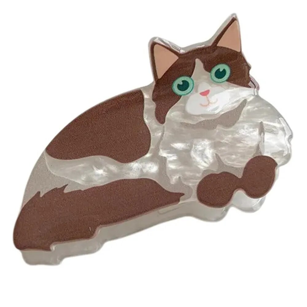 Волосы заколка "Хвост" с кошками/собаками, - кошачий плюш