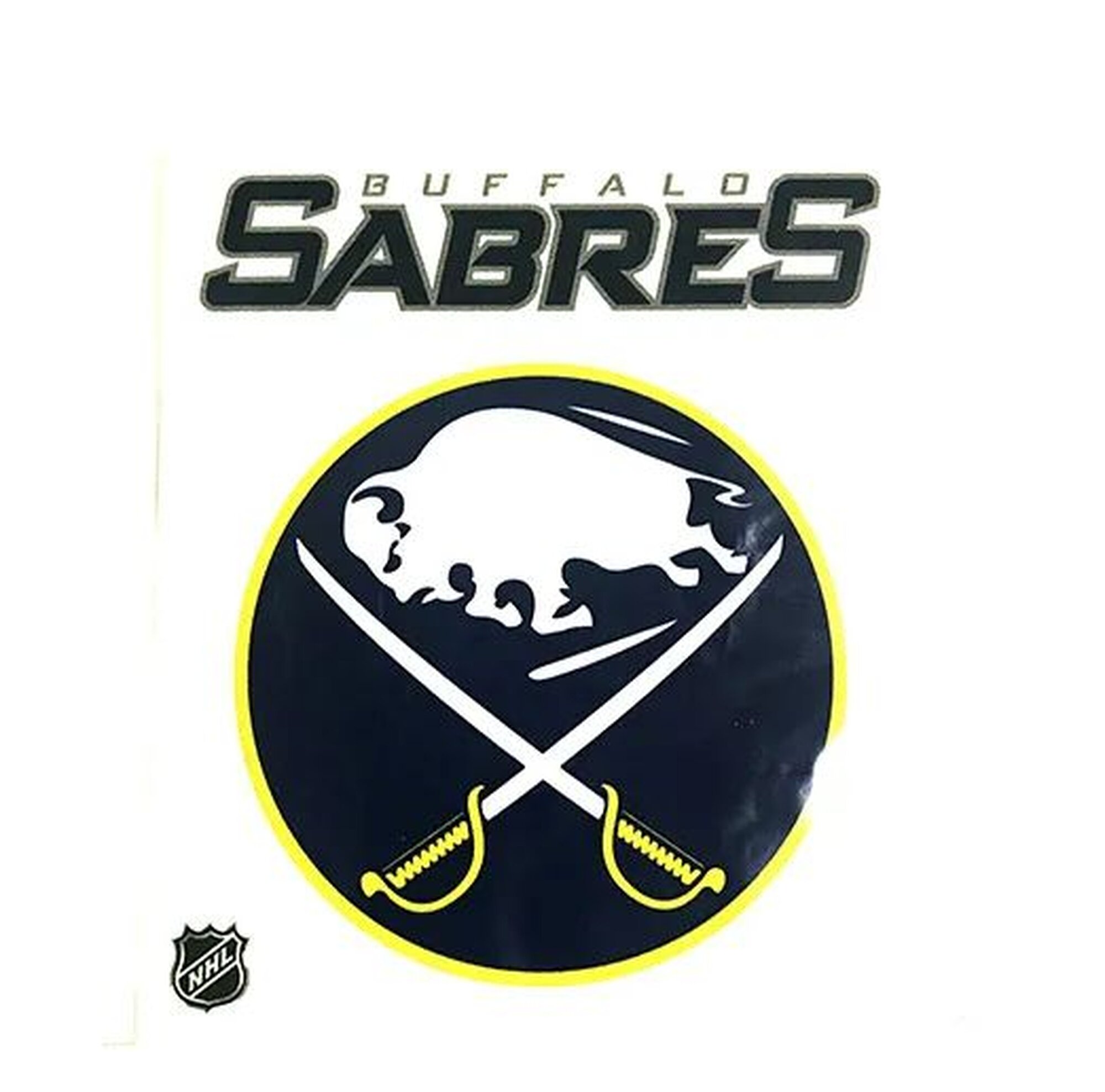 Наклейка с символикой NHL ХК Buffalo Sabres, размер 10х15 см, цвет синий