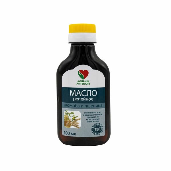 Масло для волос питательное репейное с пшеницей и жожоба Добрый аптекарь 100мл