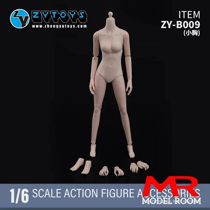 ZYTOYS 1/6 Азиатская женская фигурка PВХ Small Breast