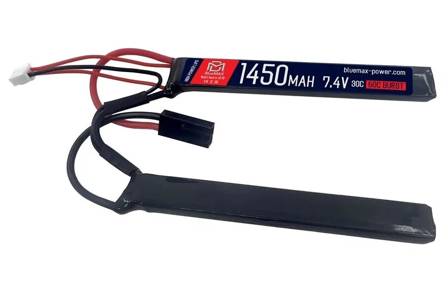 Аккумулятор BlueMAX Li-Po 7.4V Li-Po 1450mah 30C Nunchuck, 2x (116x17x8 mm) Mini-Tamiya