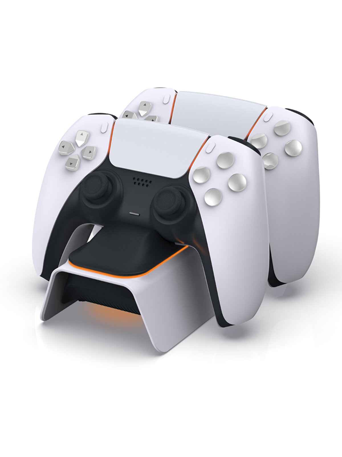 Зарядная станция DOBE для 2-х геймпадов Playstation 5 (PS5) DualSense с быстрой зарядкой Charging Dock (TP5-0521), Белый