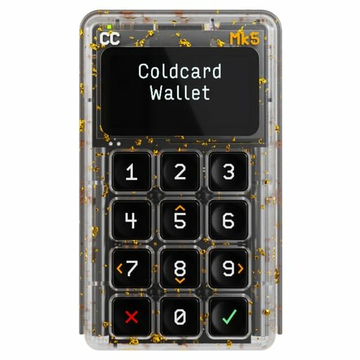Аппаратный криптокошелек Coinkite Coldcard MK5 Gold - холодный кошелек для криптовалют от официального реселлера CRYPTORO