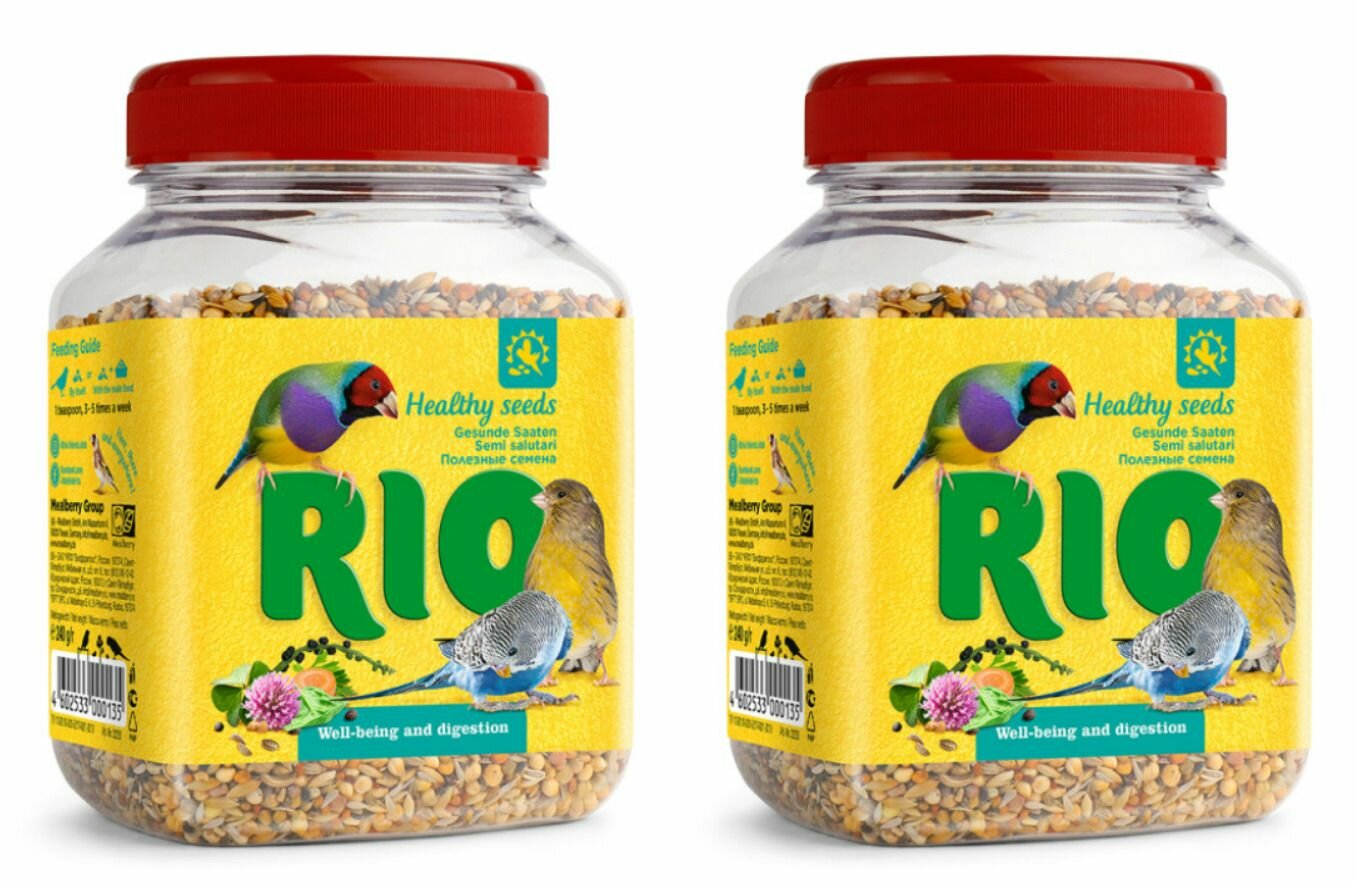 RIO Лакомство для птиц Полезные семена, 240 г, 2 уп