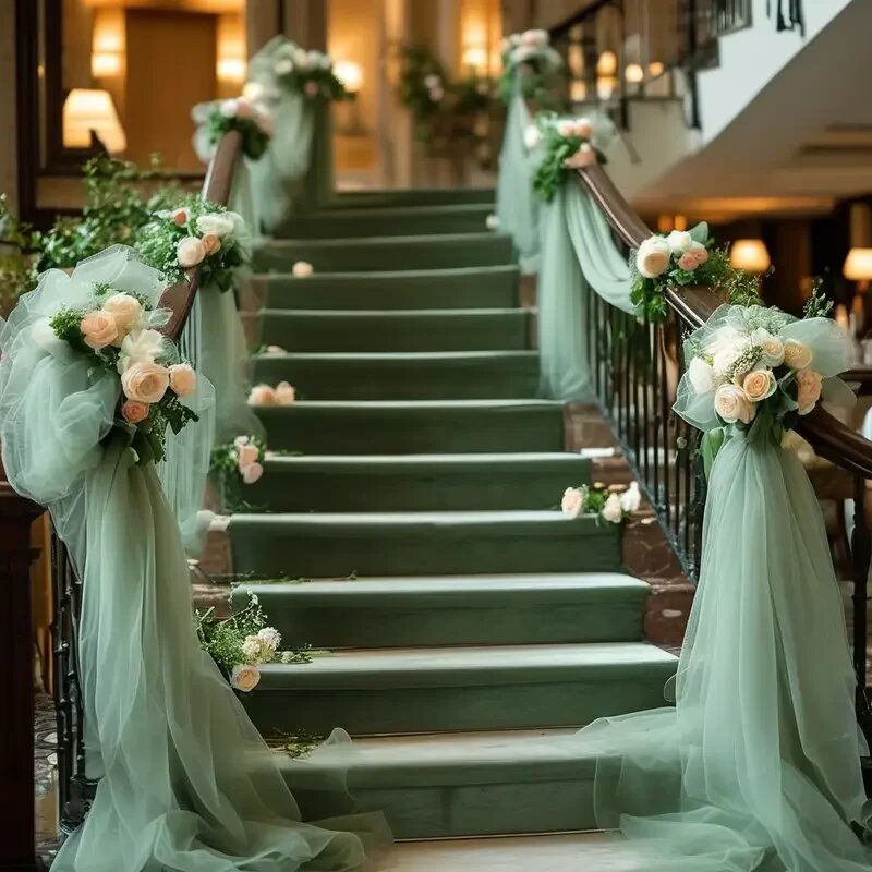 Полиэстерная тюлевая ткань XMS 160 см Изумрудный, 160cm by 1Yard, dusty green